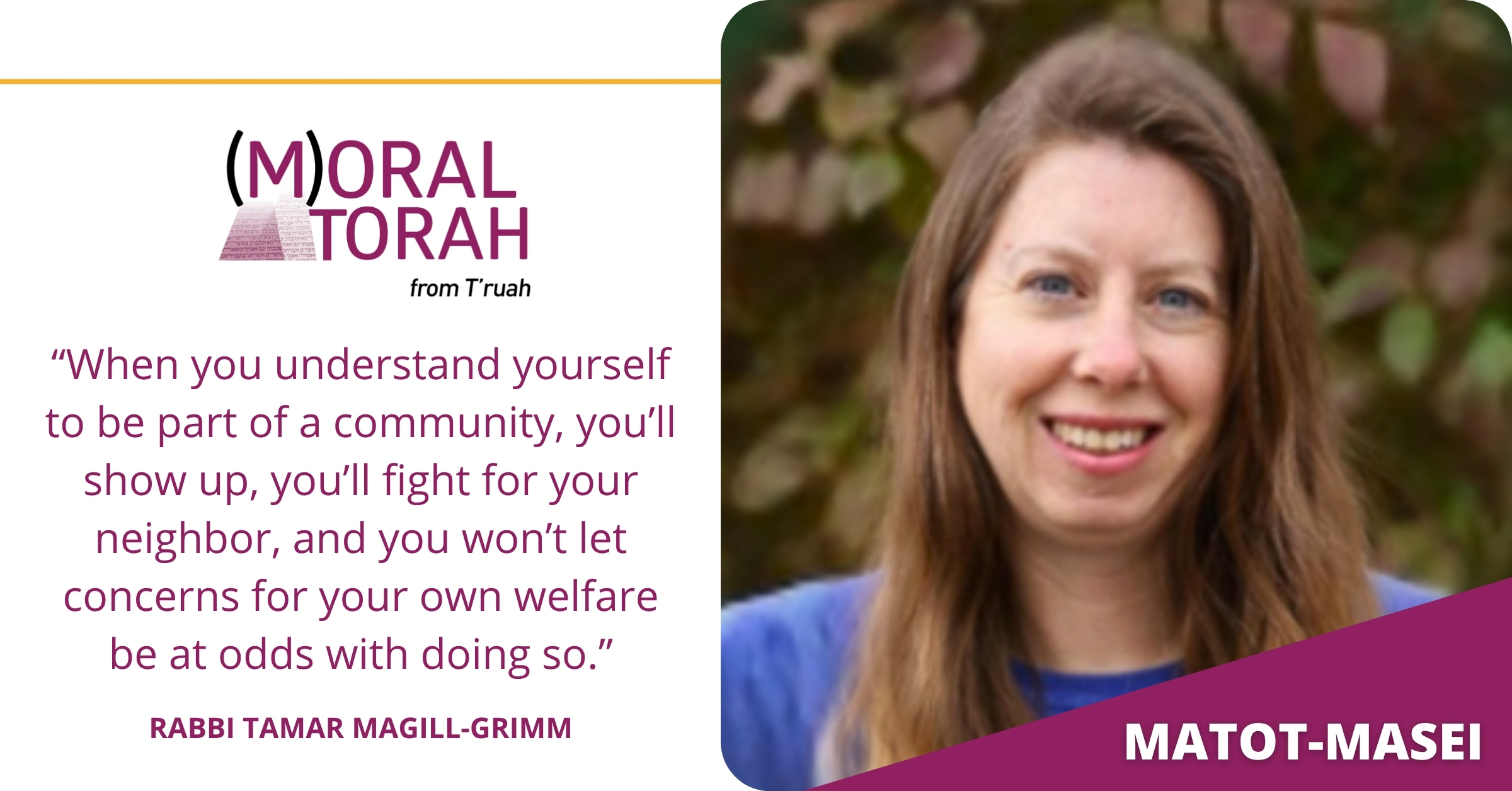 Matot-Masei: Community Just Might Be the Only Thing That Saves Us | T'ruah